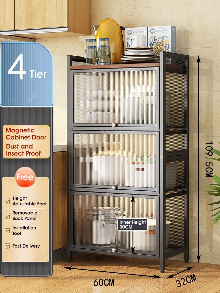 ODOROKU Premium 2/3/4/5 Tiers Heavy Duty Free Standing Black White ...
