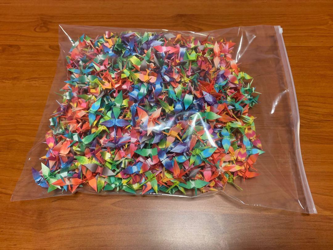 One Thousand 1000 Hand Folded Origami Paper Cranes, Hobbies & Toys ...