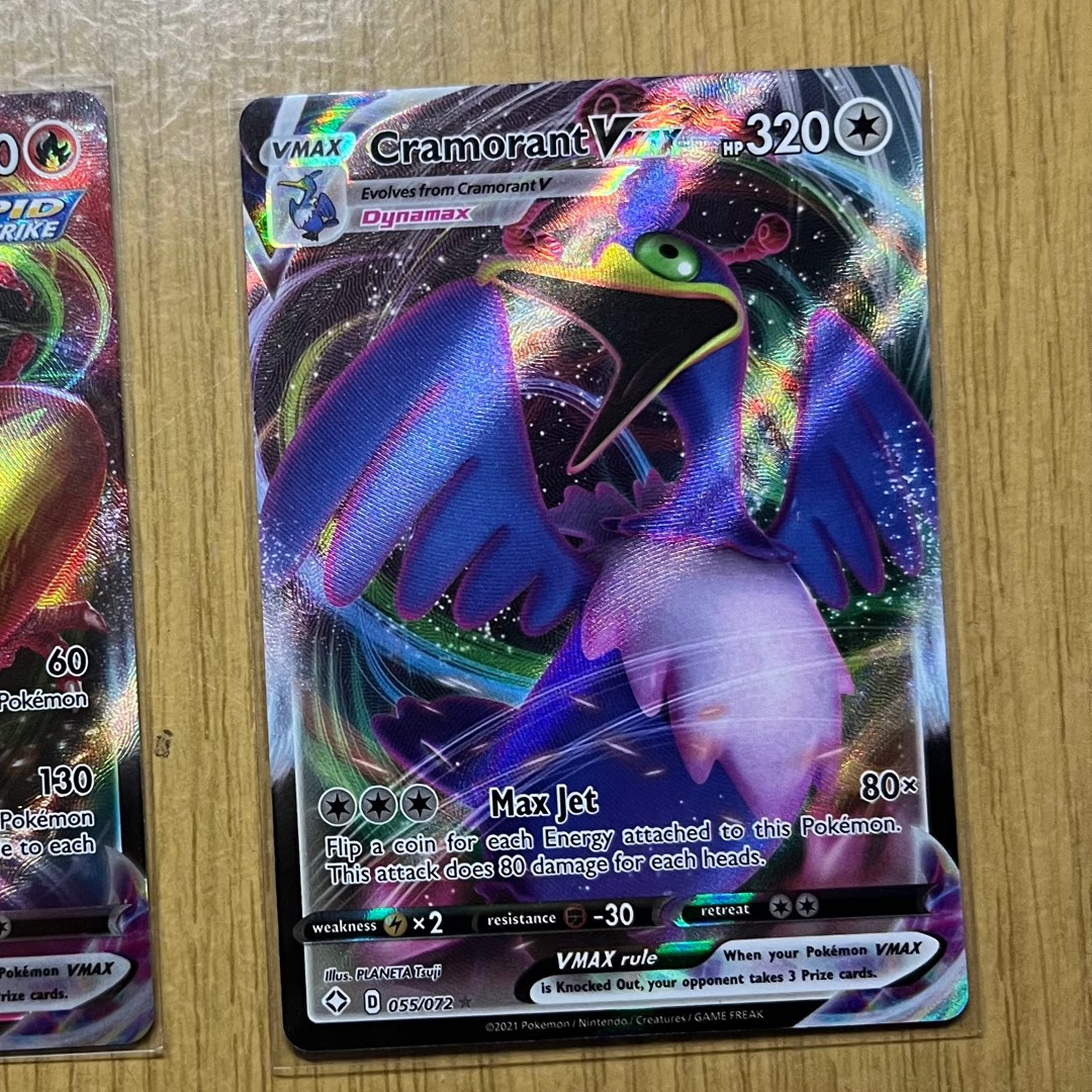Pokemon card cramorant vmax 55/72 shining fates, Hobbies & Toys, Toys ...