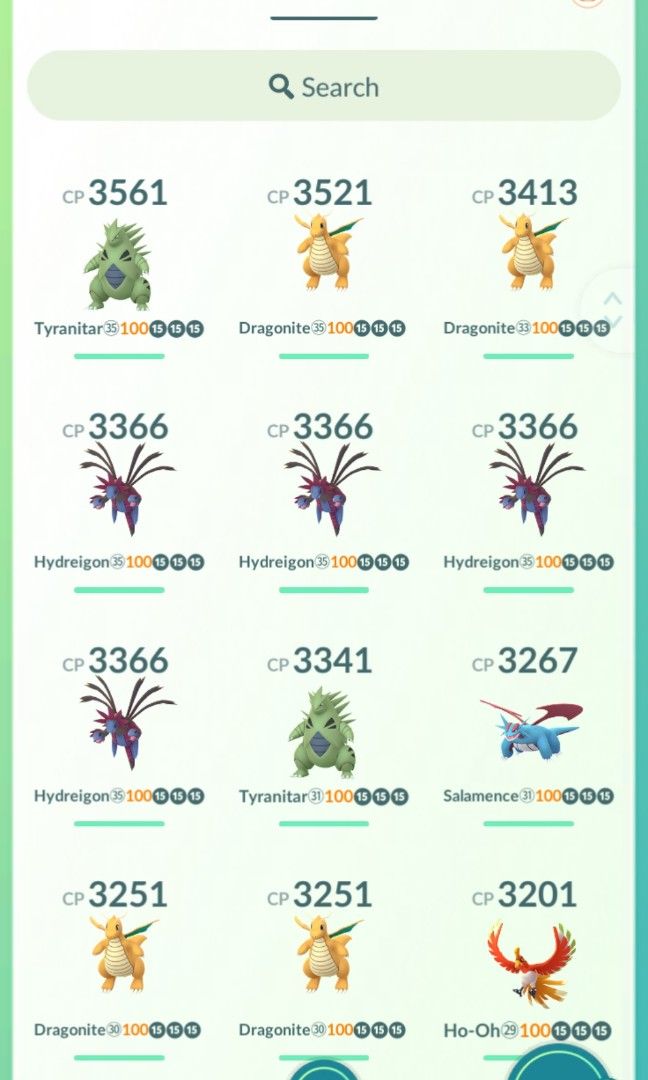 Pokemongo Account lv36 | 203 100iv Pokemon | 258 Legendary | Shiny ...