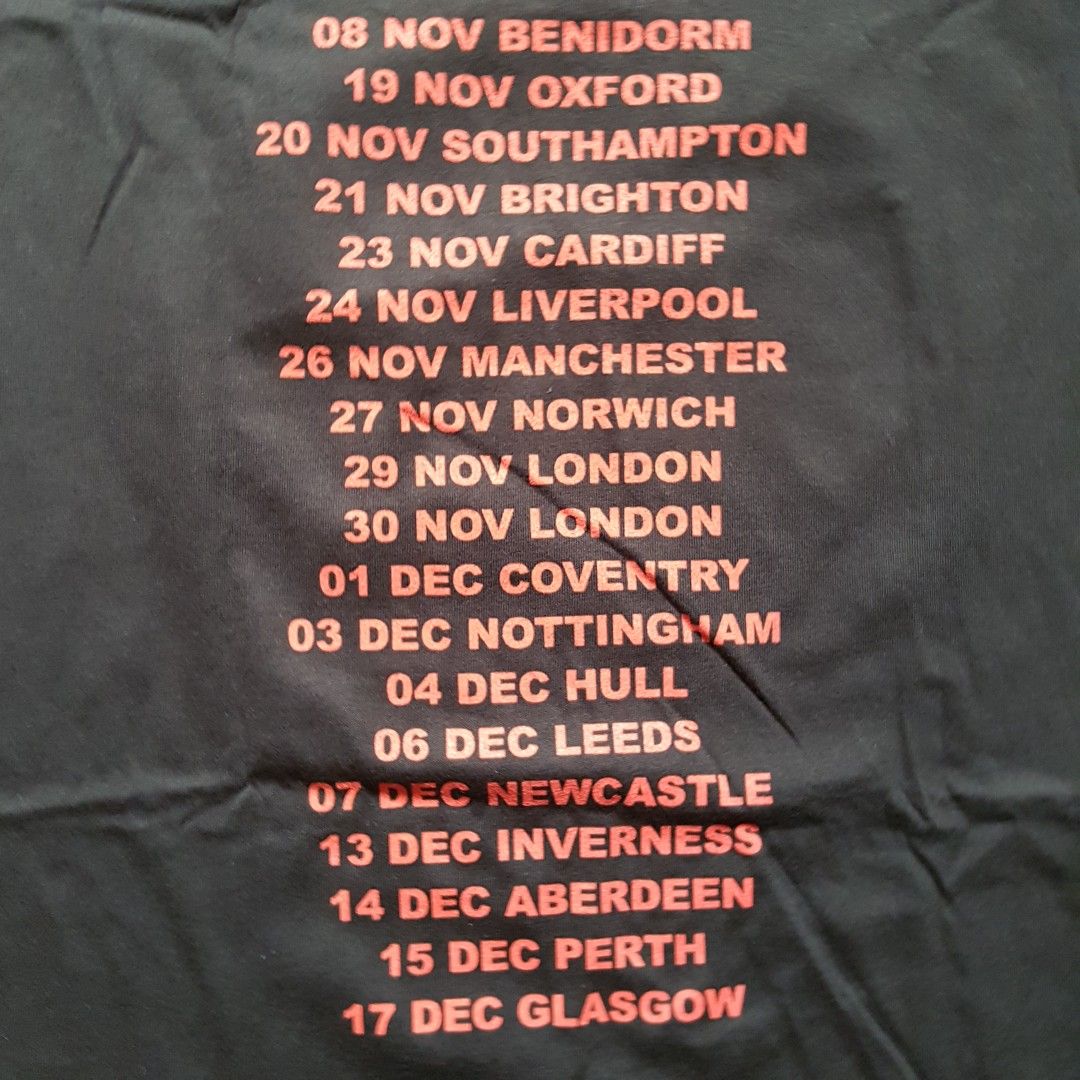 Rare vintage Primal Scream 2019 tour concert t-shirt tee official band ...