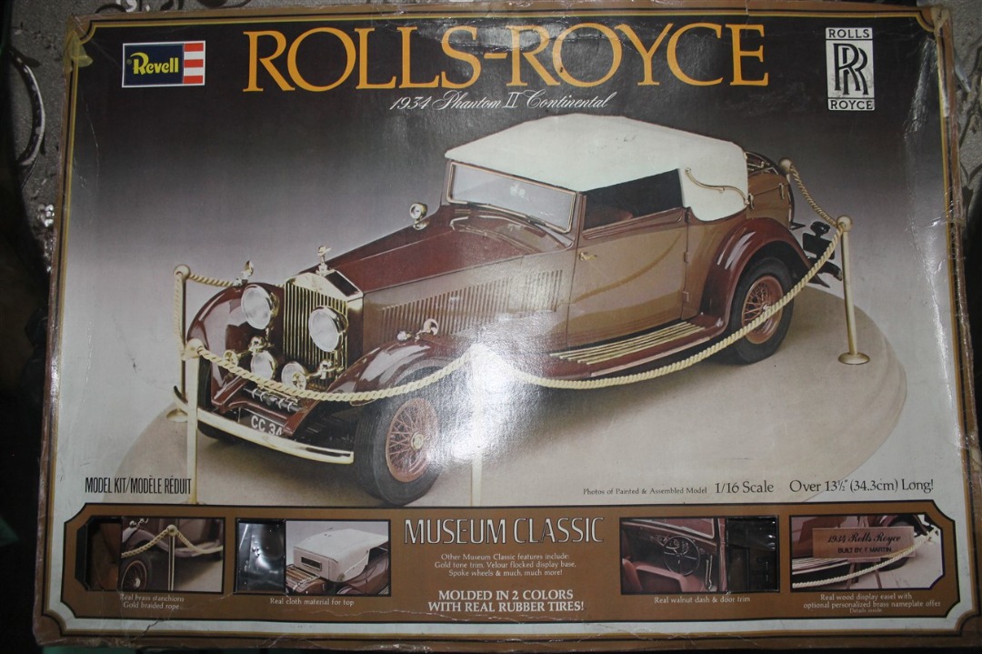 Revell model kit 1/16 scale Rolls-Royce 1934 Phantom II Continental ...