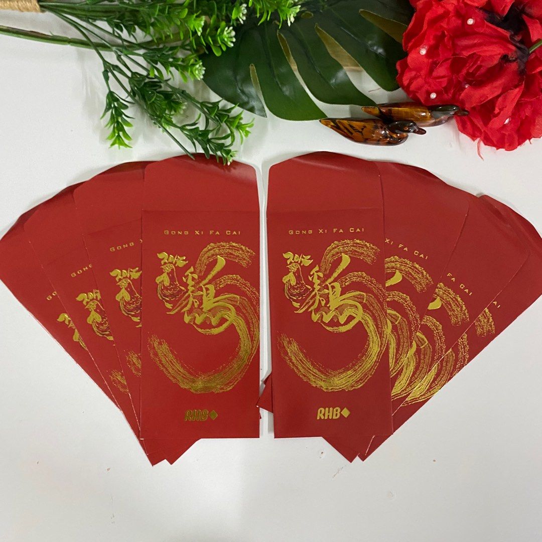 RHB Ang Pow_ RHB years of rooster Ang Pow packet_ RHB banking group red ...