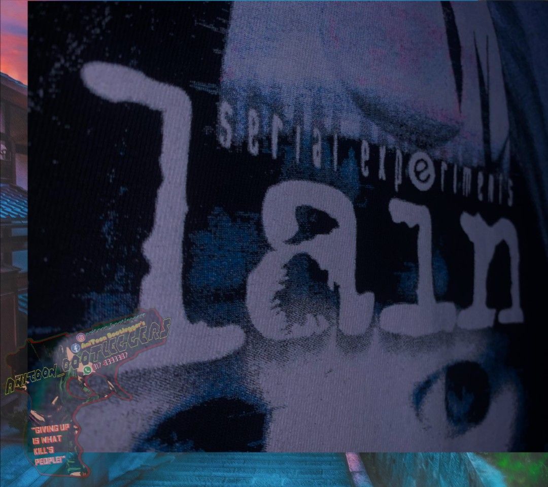 SERIAL EXPERIMENT LAIN Bootleg Big Print 90s Anime Front/Back Hit, Men ...