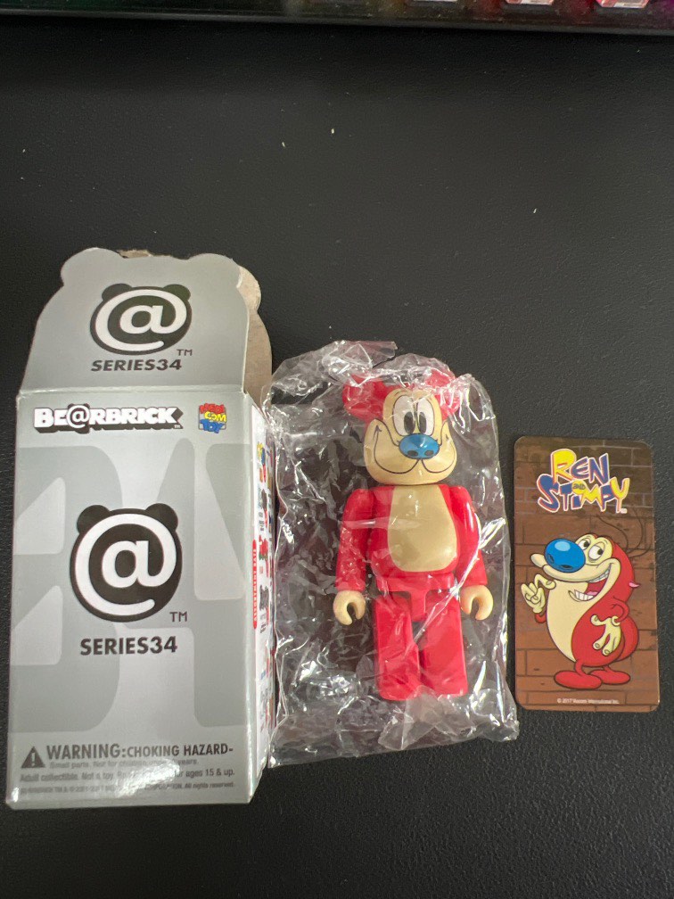 Series 34 Animal Ren and Stimpy 100% Bearbrick Be@rbrick, Hobbies ...