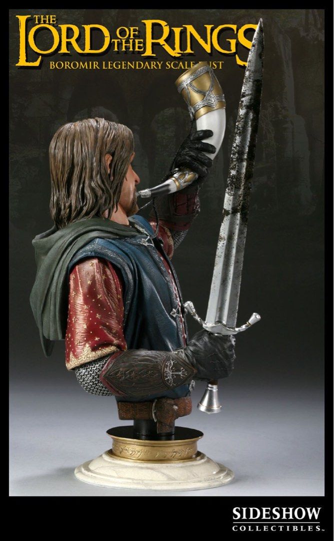 Sideshow lord of the ring Boromir legendary bust, Hobbies & Toys, Toys ...