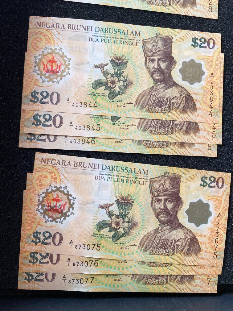 Singapore Brunei $20 note cia40 cia. $20 Brunei note . Bicentennial ...