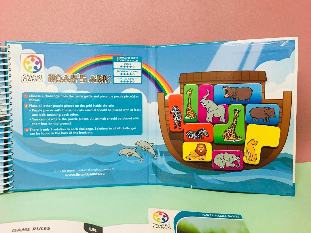 Smart Games Noah's Ark Magnetic Puzzle Game - 48 Challenges on Carousell