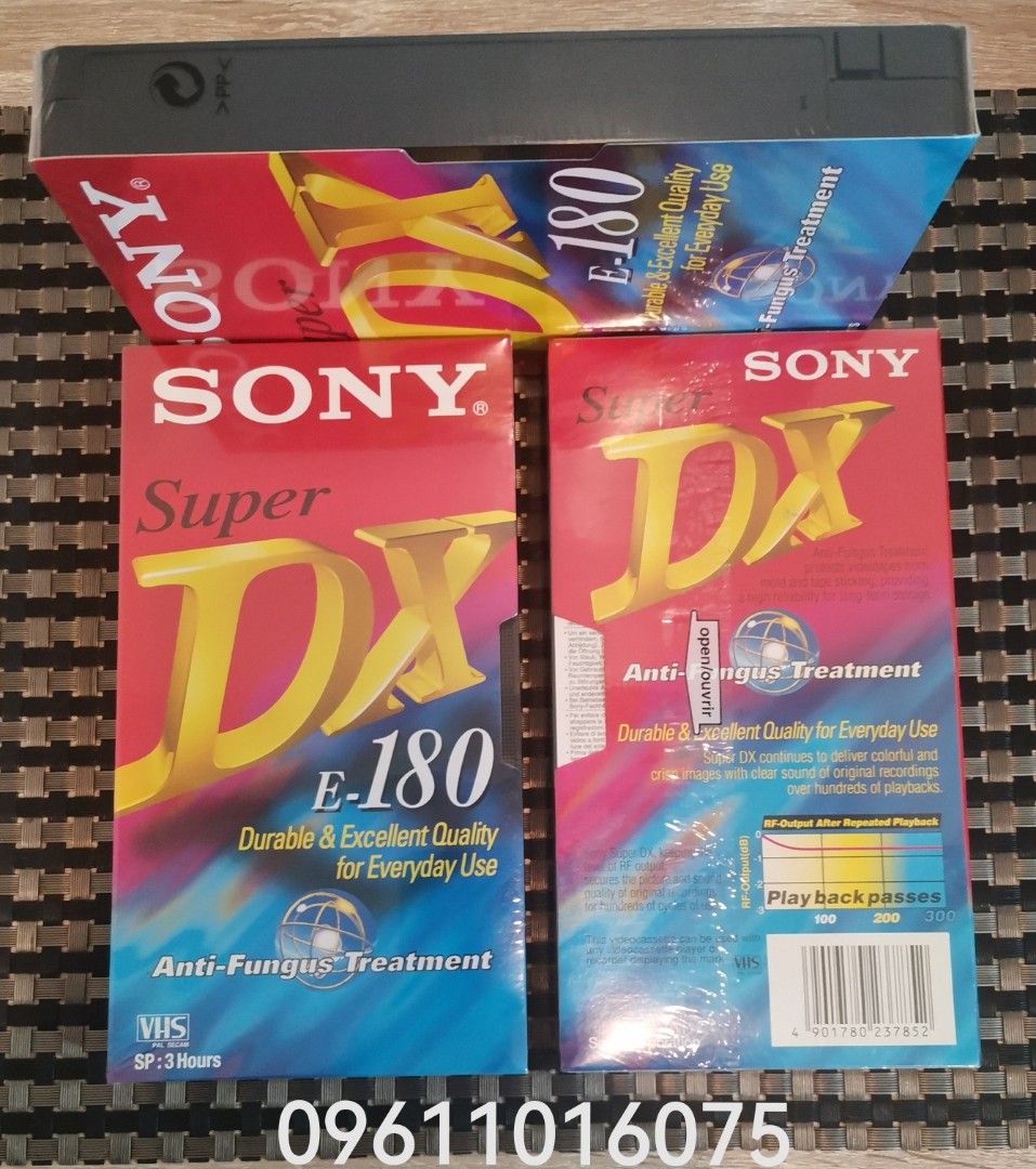 SONY VHS TAPE E-180 on Carousell
