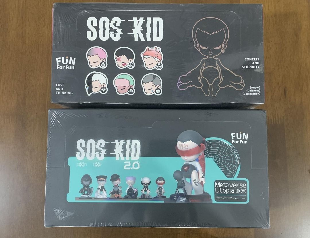 SOS Kid Vol. 1 & Vol. 2 Art Toy Designer Toy, Hobbies & Toys, Toys ...
