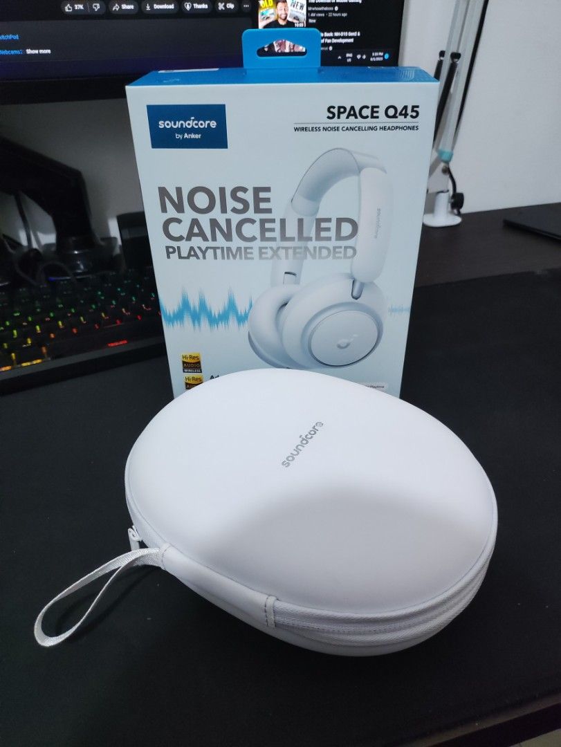 Soundcore Space Q45 White by Anker, Audio, Headphones & Headsets on Carousell