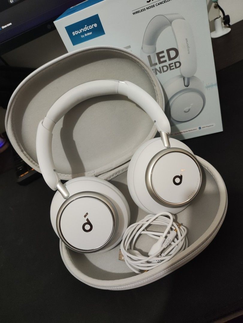 Soundcore Space Q45 White by Anker, Audio, Headphones & Headsets on Carousell