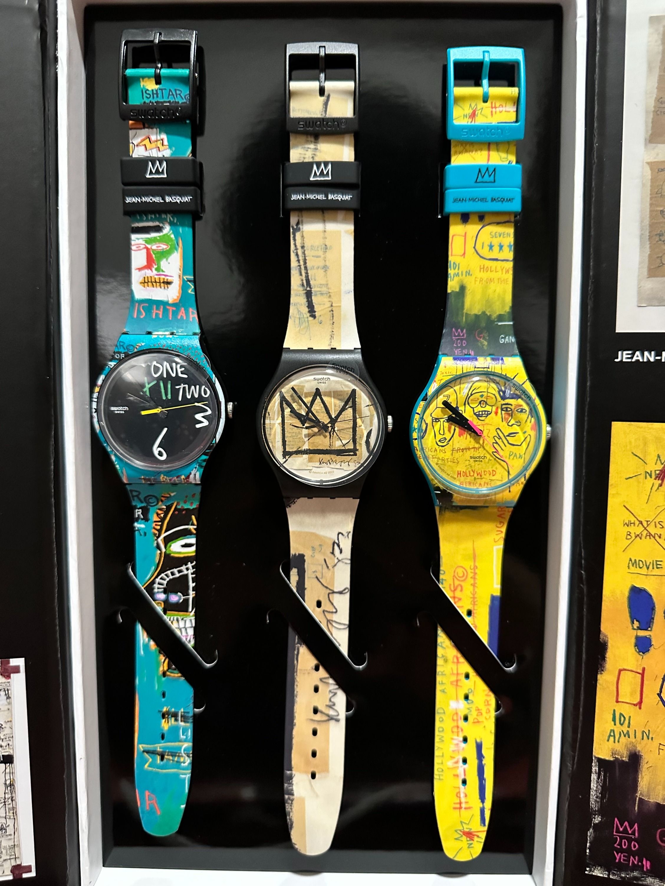 SWATCH X JEAN-MICHEL BASQUIAT TRIPTYCH, Luxury, Watches on Carousell