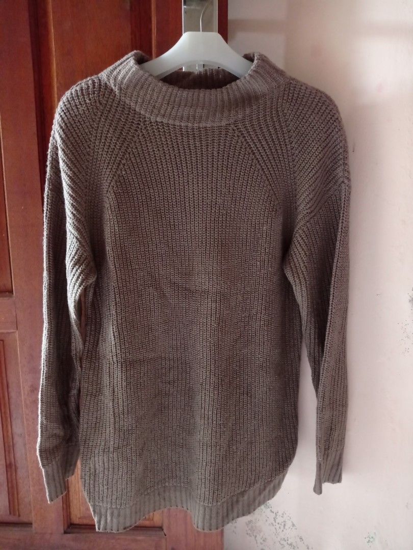 Switer lengan panjang GU, Fesyen Wanita, Pakaian Wanita, Atasan di ...