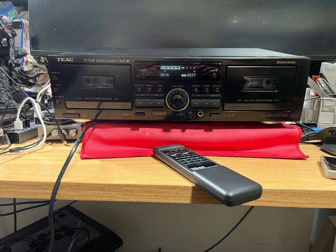 Teac W-790R Dual Cassette Tape Deck Player Recorder with Remote, Audio, Other Audio Equipment on ...