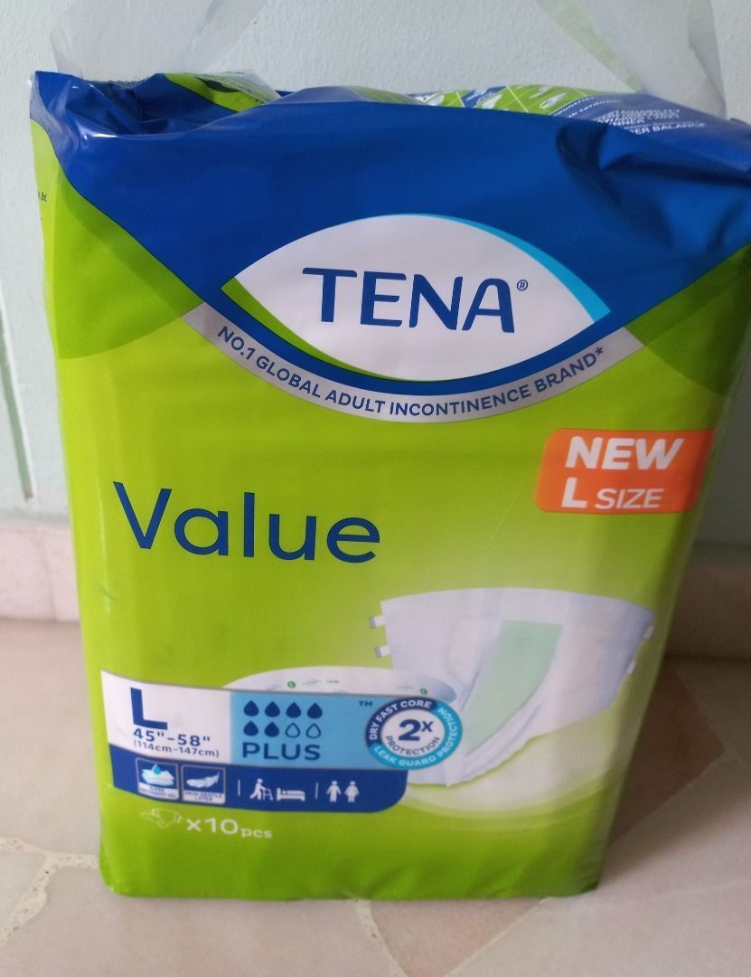 TENA Value Adult Diapers, Health & Nutrition, Assistive & Rehabilatory Aids, Adult Incontinence ...