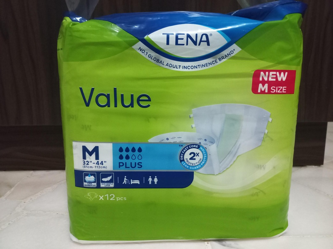 TENA Value Adult Diapers, Health & Nutrition, Assistive & Rehabilatory Aids, Adult Incontinence ...