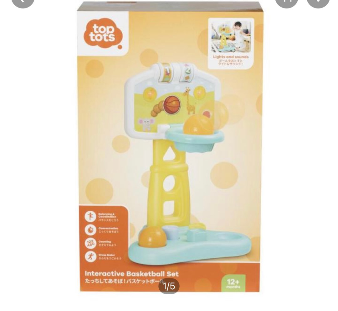Top Tots Interactive Basketball Set, Hobbies & Toys, Toys & Games on ...