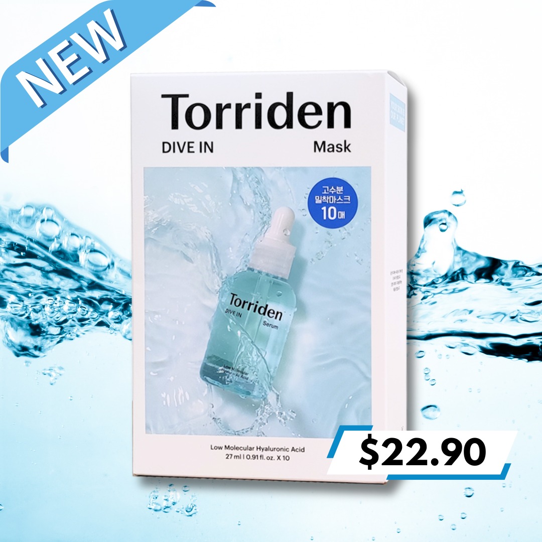 Torriden Dive In Low Molecular Hyaluronic Acid Mask Sheet, Beauty ...