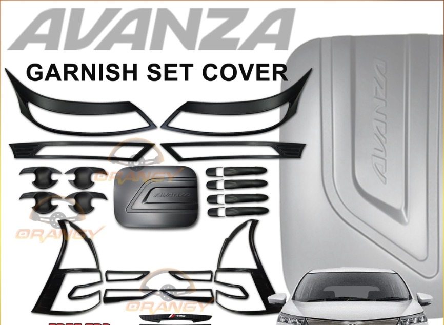 Toyota Avanza 2019 to 2021 Garnish Combo set cover Matte Black on Carousell
