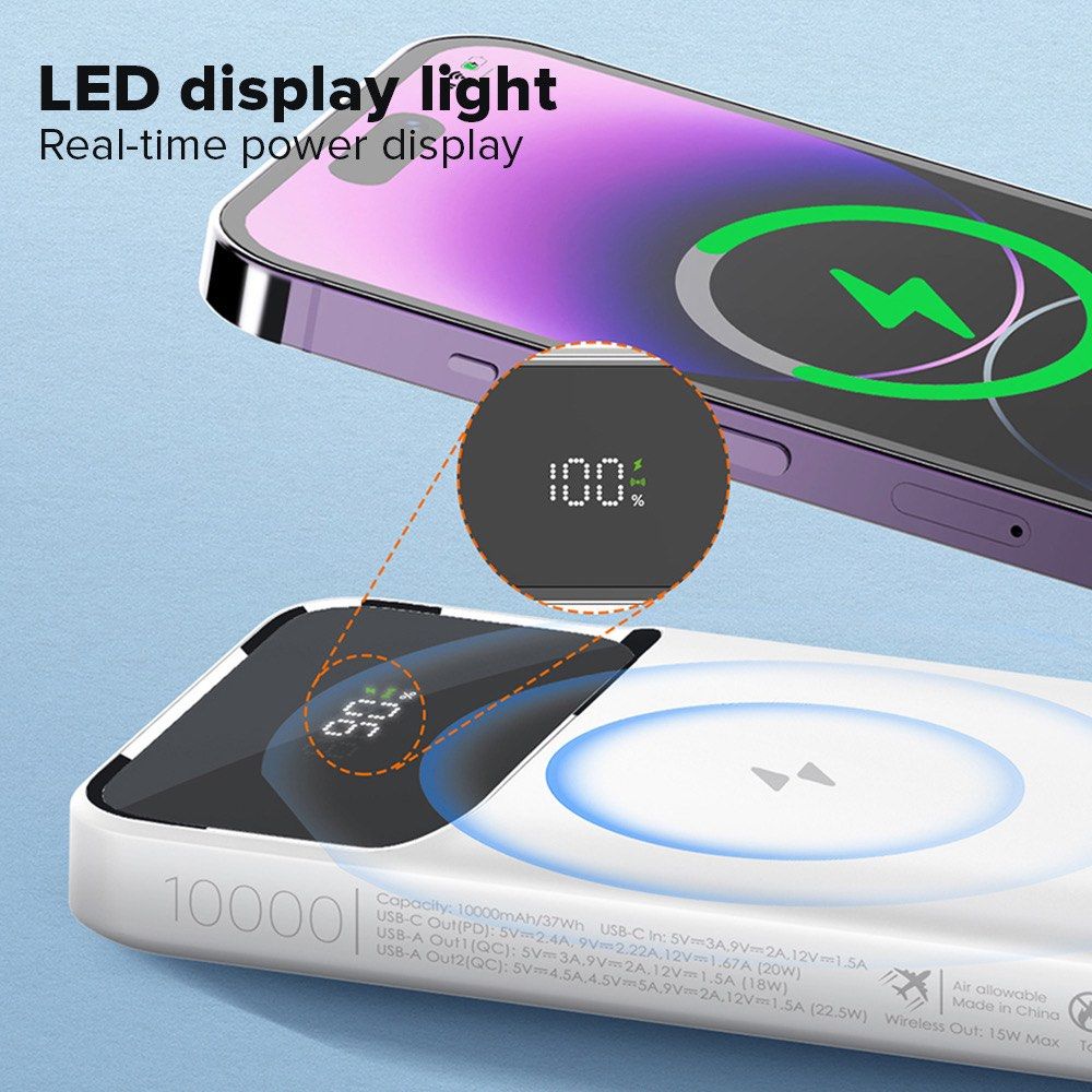 TYLEX XP29 10000mAh Wireless Powerbank 22.5w Fast Charging PD+QC3.0 ...