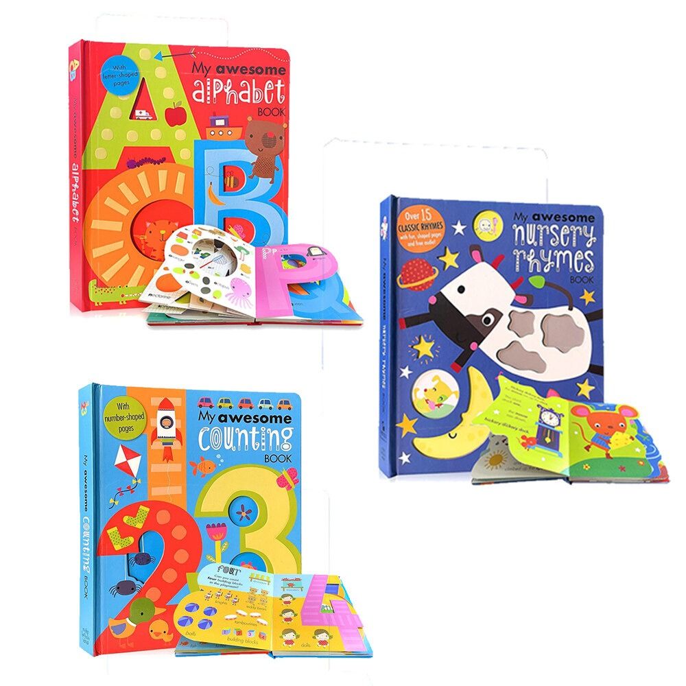 Usborne My Awesome Alphabet/Counting/Nursery Rhymes Book Children ...