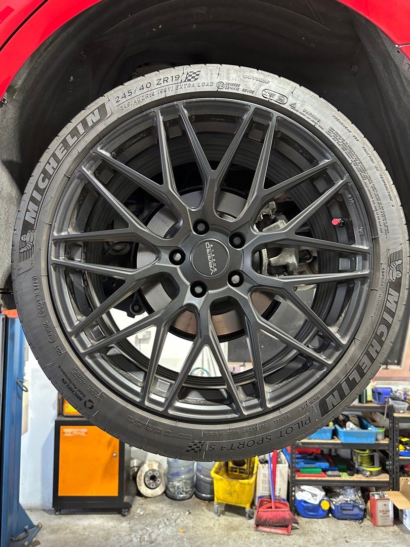 Varro VD06X satin black spin forged sport rims with TPMS, Car ...