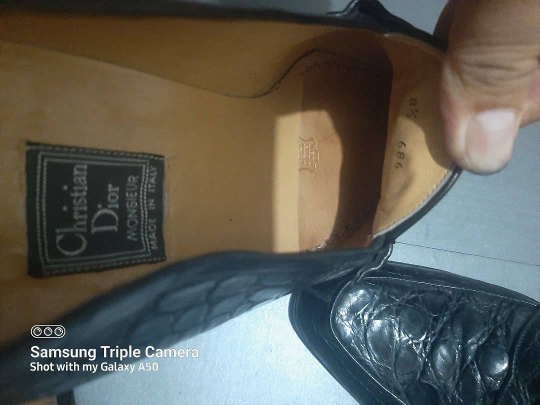 Vintage Christian Dior, croc skin, size 8.5uk or 9.5us, Luxury ...