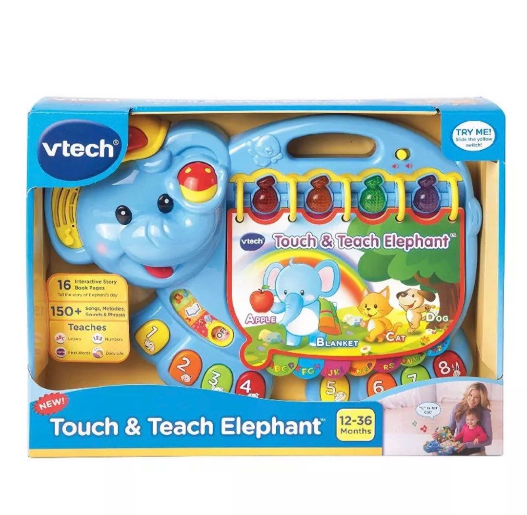 VTech Touch and Teach Elephant, Hobbies & Toys, Toys & Games on Carousell