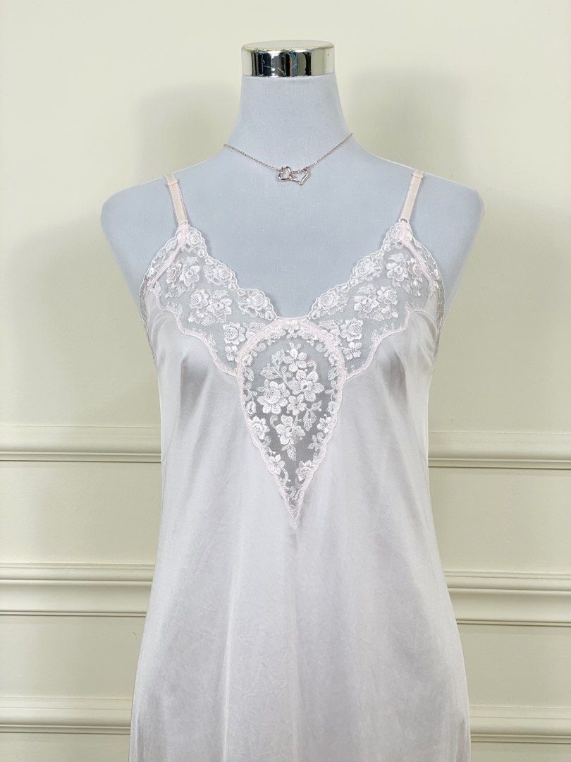 Wacoal Soft pink Lacey slip, Women's Fashion, New Undergarments ...