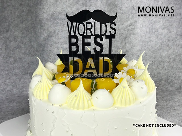 World's Best Dad DIY Cake Decorations Fathers Day / Birthday Cake ...