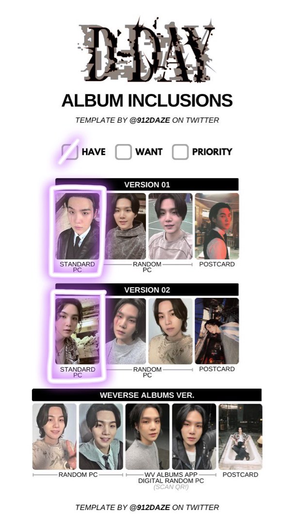 [WTS] AGUST D SUGA D-DAY ALBUM PC BTS UNSEALED, Hobbies & Toys ...