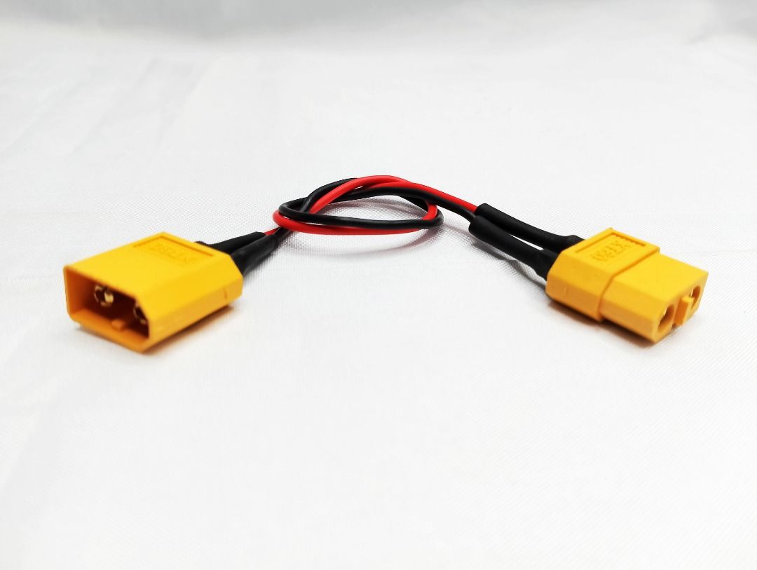 XT60 MALE to XT60 FEMALE with WIRE, 60A GOLD-PLATED BATTERY CONNECTOR ...