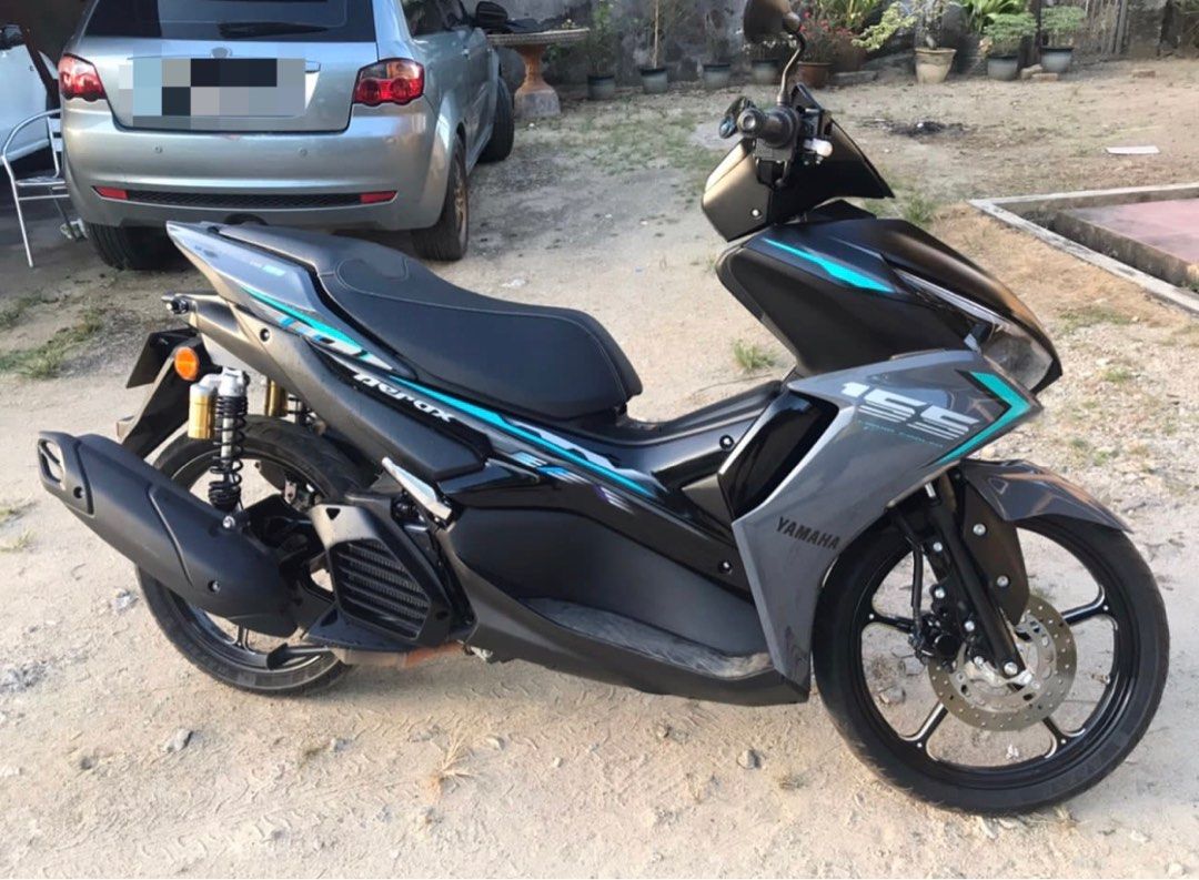 YAMAHA AEROX V2 NARDO GREY COVERSET 2023, Motorcycles, Motorcycle ...