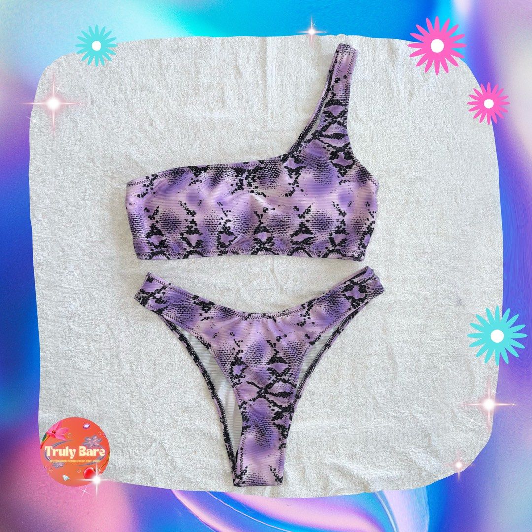ZAFUL — Violet Snake Pattern Swimsuit on Carousell