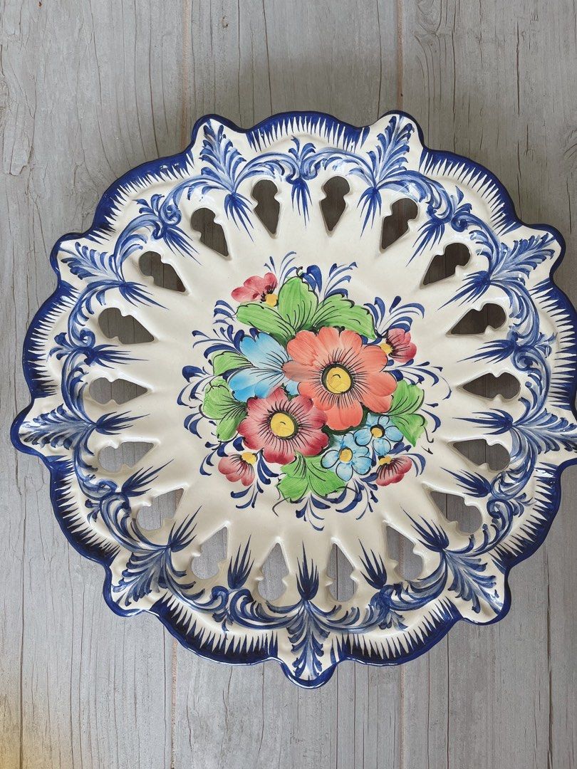 13” Wall handpainted deco plate, Furniture & Home Living, Home Decor ...