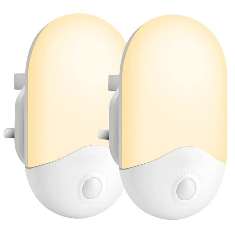2 Pack LED Night Light, Night Lights Plus in Walls with Dusk to Dawn ...