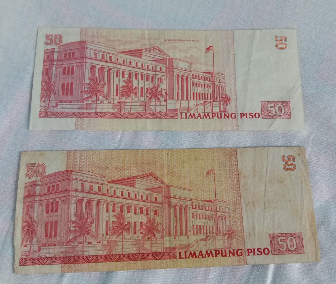 2ocs 50 pesos NDS Overprint Philippine Banknotes on Carousell