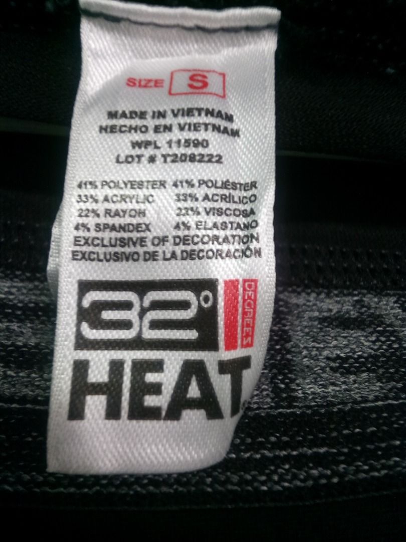 32 Degrees Men's Heat Pant Black, Men's Fashion, Bottoms, Underwear on ...