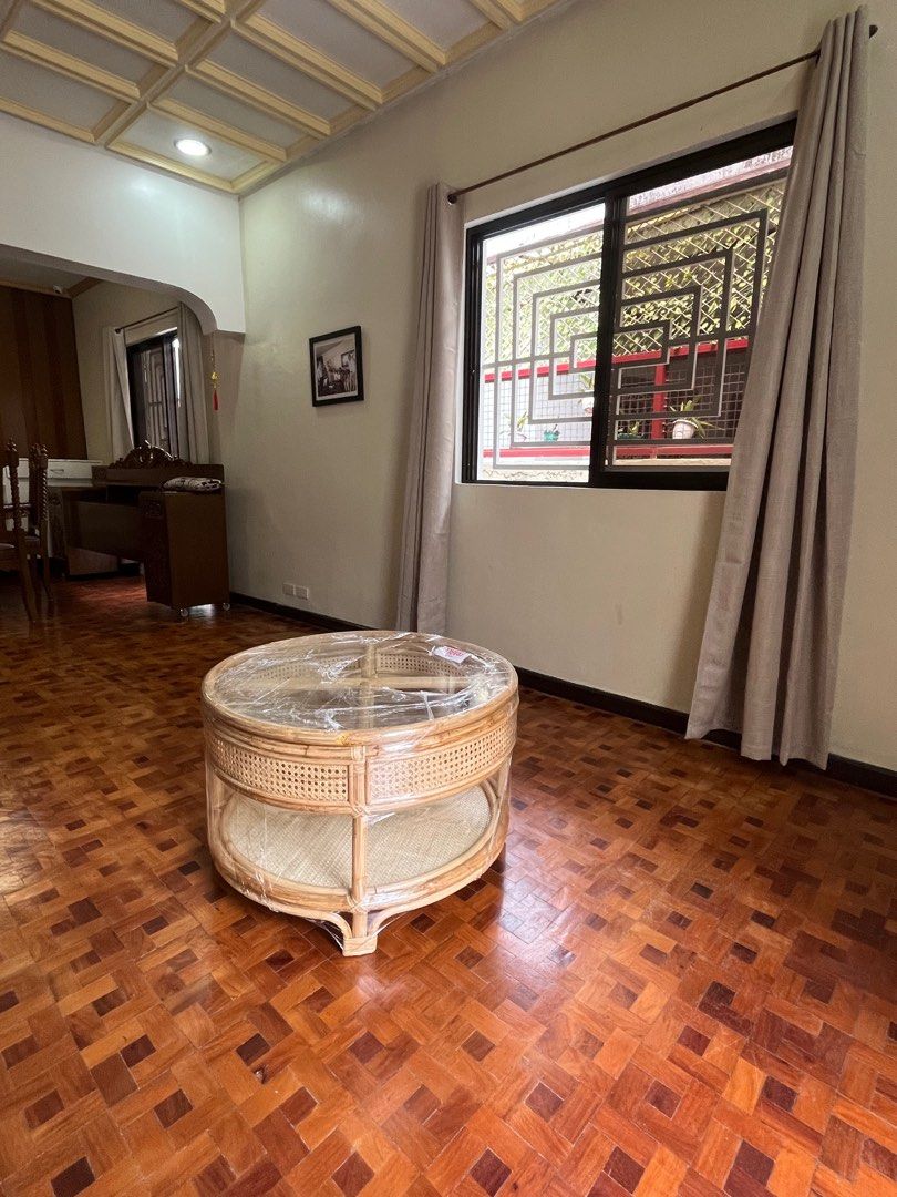 35 inches diameter Rattan solihiya weaved center table on Carousell