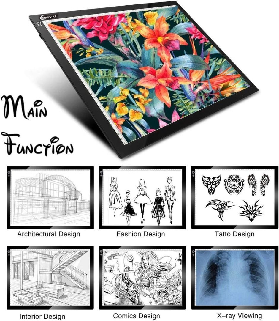 A3 Light Box Drawing Pad,Super Thin Tracing Table Type-C USB Cable with ...
