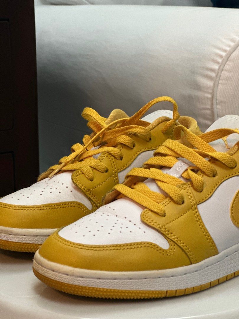 Air Jordan 1 Low Pollen, Women's Fashion, Footwear, Sneakers on Carousell
