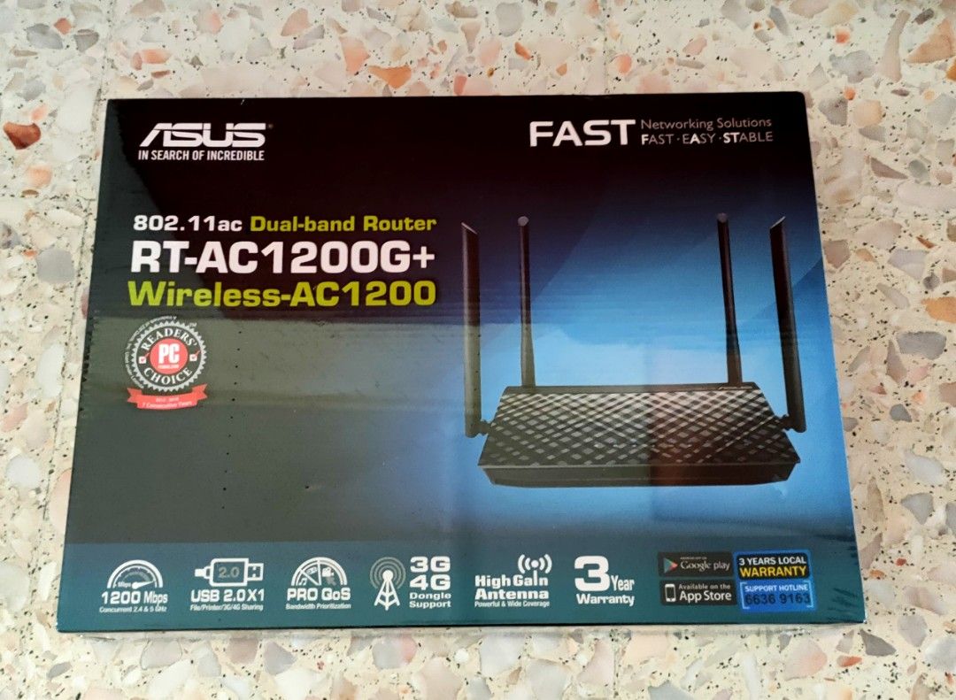 ASUS RT-AC1200G+ Router, Computers & Tech, Parts & Accessories ...