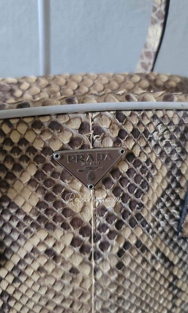 Authentic Prada rare snake Skin hand bag on Carousell