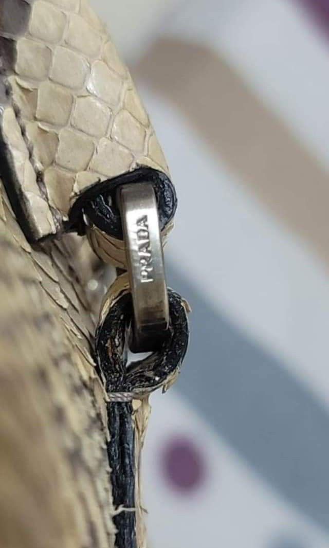 Authentic Prada rare snake Skin hand bag on Carousell