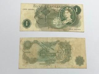 Bank Of England ONE POUND Legal Note, Hobbies & Toys, Memorabilia ...
