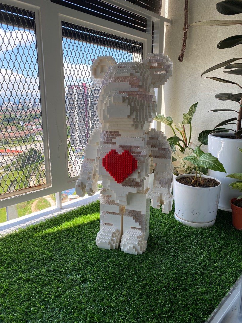 Bearbrick Lego Signature White, Hobbies & Toys, Toys & Games on Carousell