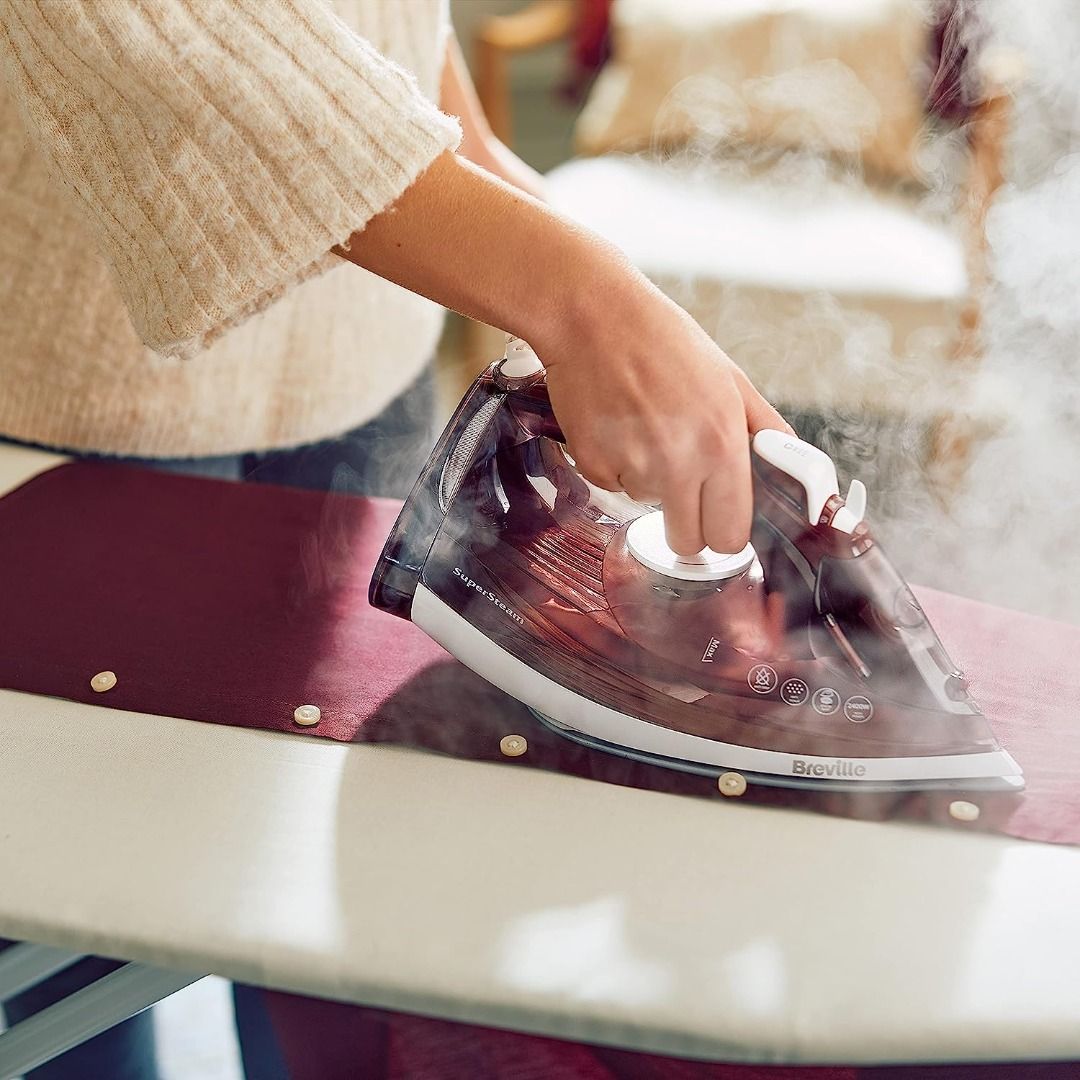 Breville SuperSteam Steam Iron | 2400W | Ceramic Soleplate | 180g Steam ...