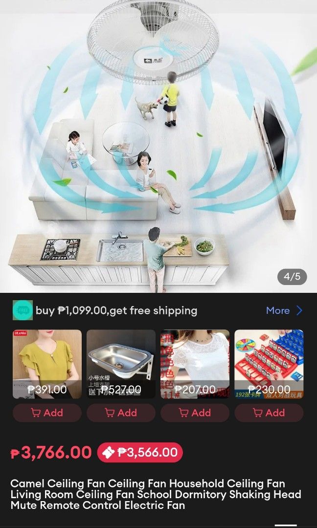 Camel ceiling fan on Carousell