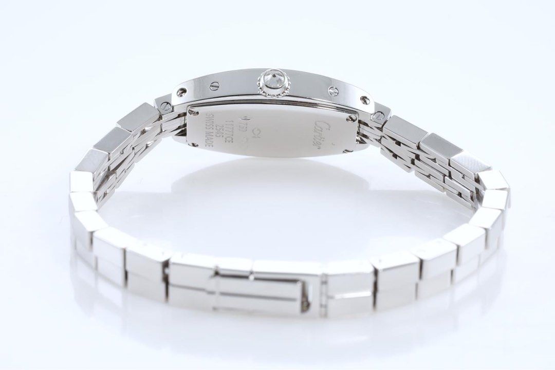 Cartier Mini Tonneau in 18K White Gold, Luxury, Watches on Carousell